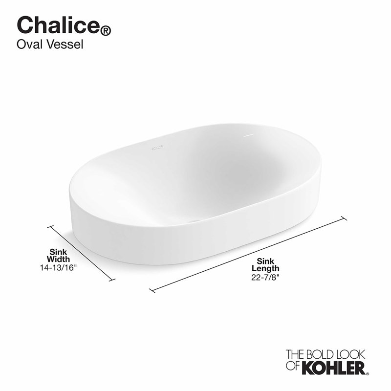 Kohler Chalice Oval Vessel Bathroom Sink | Wayfair